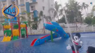 2.5m height water play equipment kids snake amusement park water slide for indoor outdoor use