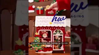 christmas cottage muffin box set double layer cupcake packaging transparent window display