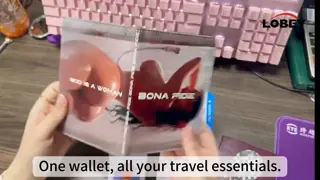 portable ladies rfid travel id card wallet organizer holder sim storage pu leather