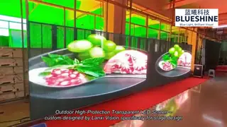 outdoor p3.91 lightweight led transparent screen display for shopping mall windows