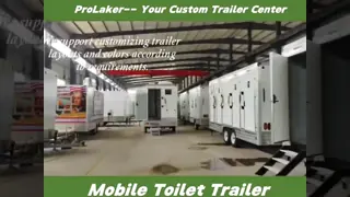 customized mobile outdoor toilet trailer with 2 bathrooms for camping
