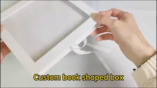 eco-friendly custom magnetic flap cardboard necklace packaging with transparent window