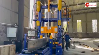 h beam welding line integrated assembly welding and straightening machine