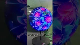 customized 1.8m diameter p4.8 spherical led display