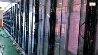 14kg light weight transparent led display 80% smd pixel 10mm for glass windows