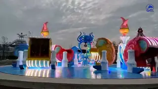 crazy jellyfish fair teacup amusement ride 18 seat 10rpm 45kw weather resistant