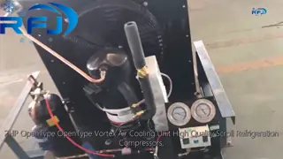 2hp zb15 open type vortex air cooling unit for 10 -15c applicable temperature and 1*60-2*60 condense