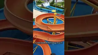 commercial large water amusement park equipment big adult flume slide backyard small size kids fiber