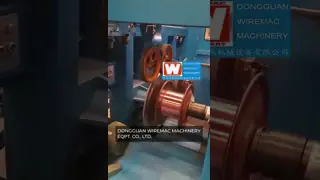 automatic double spool take up machine , copper aluminum wire drawing machine