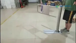 integrated cylindrical manual swing barrier gate turnstile automatic rebound