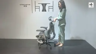 new design cheap price ergonomic office chair 5d armrest aluminium back support grey