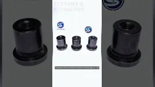 black oxide flange blind nut, single through hole flange lock nut