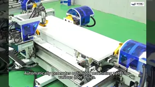 high-speed production wood door processing center with exceptional precision and aesthetic finish