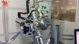 custom 5 axis automatic fiber laser welding machine for stainless steel three-way pipe tee pipe