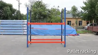 space saving selective teardrop pallet rack , warehouse teardrop racking system