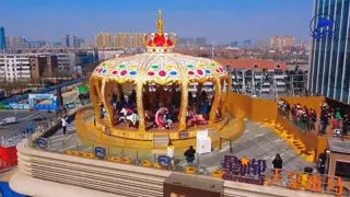 52 seat crown amusement ride carousel 46w 380v 5rpm