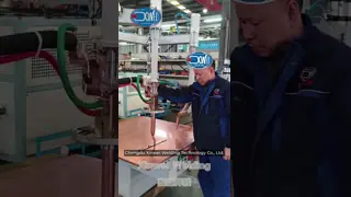 rocker arm multi-point spot welder for cabinet and door panel welding