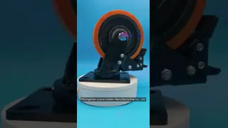 big orange  iron core extra heavy duty pu caster steel wheel  singel  4