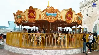 amusement park kiddie fair rides carousel 24 seats 380v wear resistant