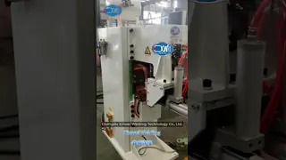 horizontal projection welding machine for galvanized sheet metal component fabrication