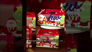 christmas gift box with clear lid portable treat box for apples cookies candies festive party favor