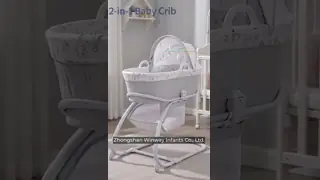 2-in-1 detachable electric baby cradle bassinet