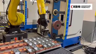 cnc controlled deburring and polishing machine 6 axis for hydraulic components