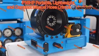 p16hp 150t pro-series portable manual hydraulic hose crimper (with 7 precision die sets)