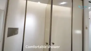 waterproof framed frameless shower cubicle tempered glass customized