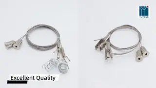 aircraft wire rope hanging kit 1.5mm 304 stainless steel cable gripper system
