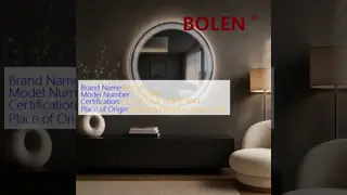 round aluminum frame led bathroom mirror with touch control and adjustable color temperature