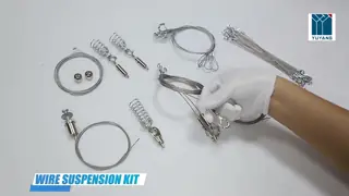 adjustable stainless steel suspension cable kit 2.0mm wire rope gripper system for chandelier