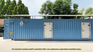 solar-powered walk in cold room with battery and diesel generator backup