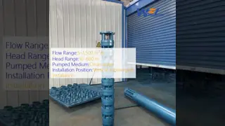 qj deep well submersible electric pump with 5–1,500 m³/h flow range and 10–600 m head range