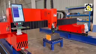 precision gantry laser cutting machine for sheet metal / advertising industry