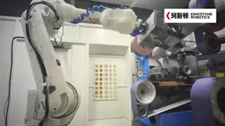 automatic robotic grinding machine for rear-view mirror housing