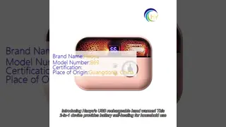 oem usb rechargeable hand warmer 2 in 1 self heating for household use
