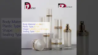pmma outer bottle material 50ml capacity gold acrylic airless pump bottle packaging container