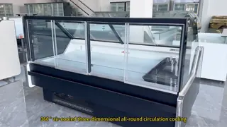 cooling deli showcase commercial refrigeration equipment robust construction for supermarket
