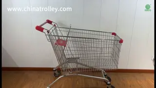 210l european shopping trolley heavy duty supermarket cart manufacturer