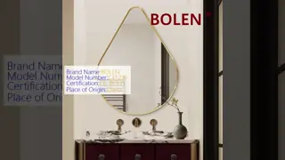 wall mounted metal frame arch bathroom mirror decorative dressing mirror for bedroom