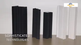anoized black 6000 series powder coated aluminium window profile