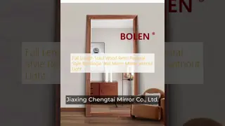 luxury golden ps frame baroque style floor mirror full length for entryway