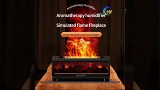 flame aroma humidifier with enhanced aroma diffusion and flame effect