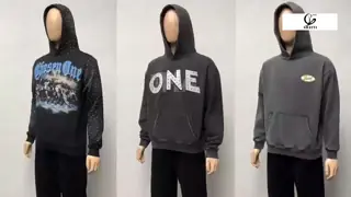 custom vintage wash distressed heavyweight mens hoodie 450gsm boxy fit rhinestone zip up