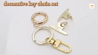 light gold custom hat shape metal logo with jump ring for keyring clasp