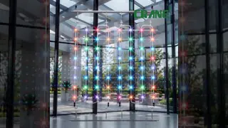 flexible transparent square led mesh curtain dual led grid screen 8x8 to 20x20 for facade
