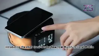 rgb bedside night light 10w smart bluetooth speaker wireless charging lamp clock mobile dock