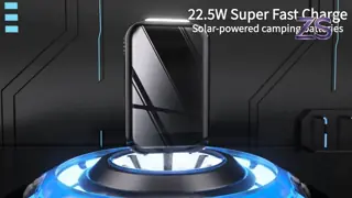 super mini solar cordless power bank 22.5w 5000mah keychain fast charger with flashlight
