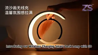 3d hourglass ornament usb bedside night light fast charging led smart desk lamp wireless charger mob